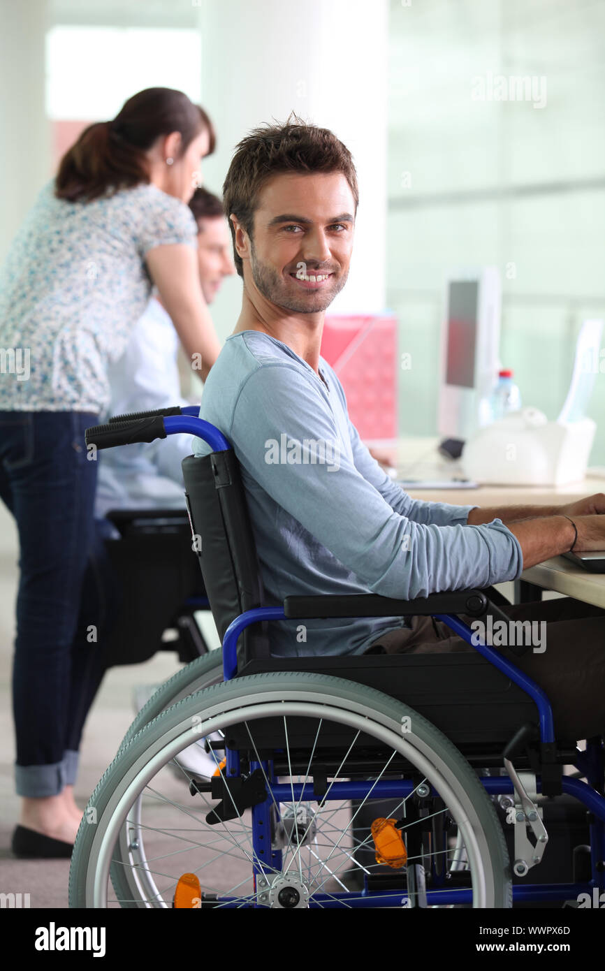 Man in wheelchair Stock Photo - Alamy