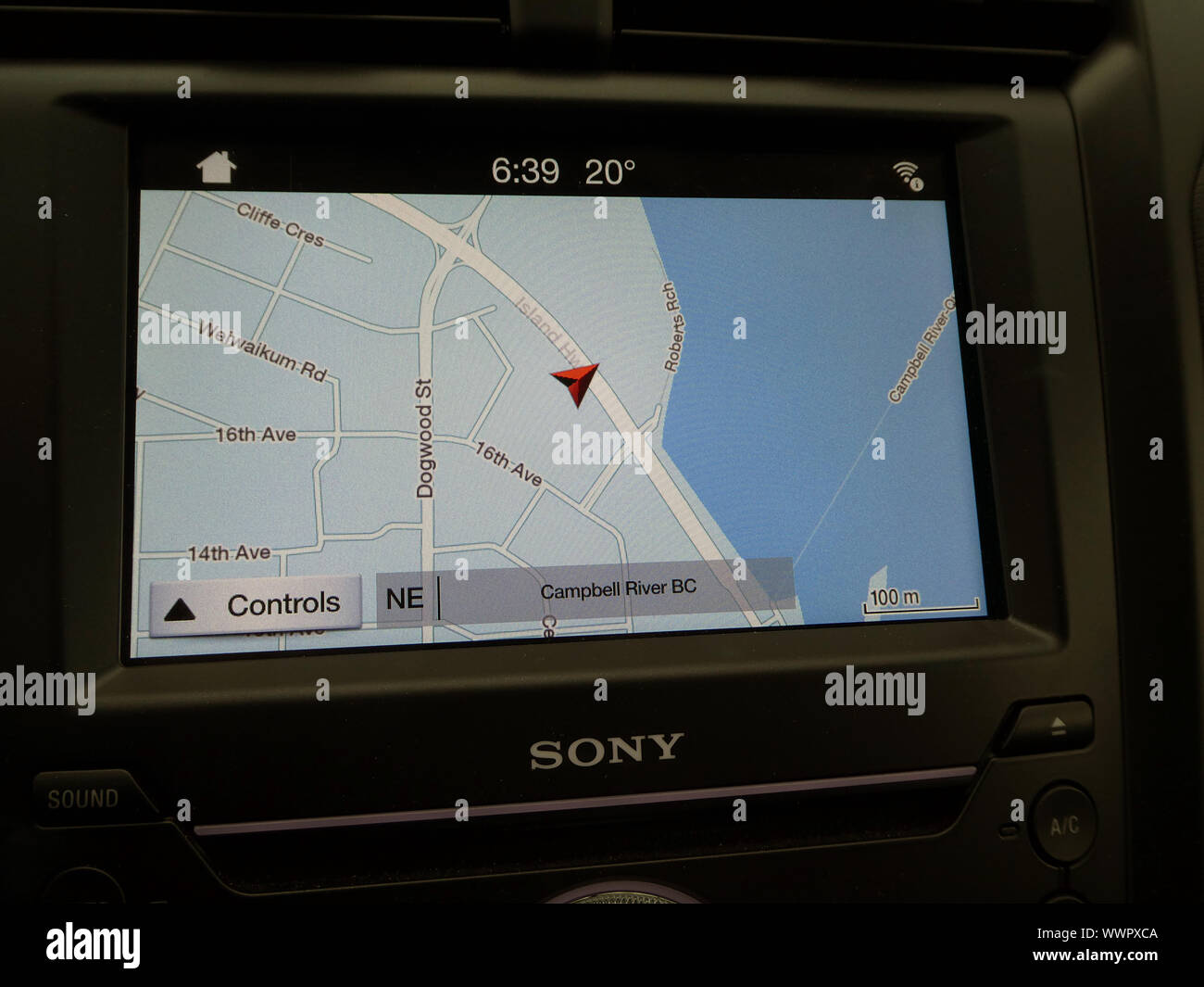 In-car Satellite Navigation screen Stock Photo - Alamy