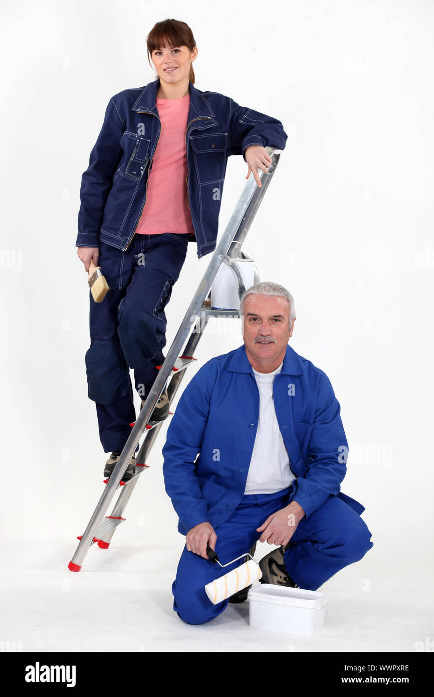 A team of painters Stock Photo - Alamy