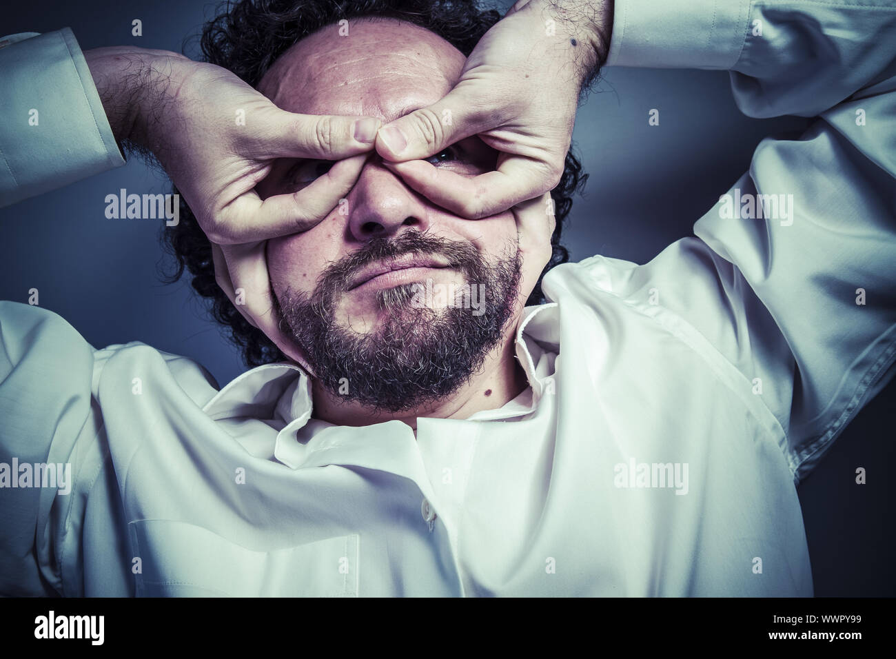Person strange expression hi-res stock photography and images - Alamy