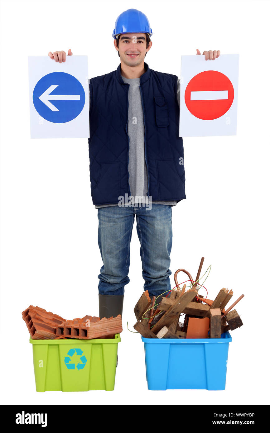 Example of construction recycling Stock Photo - Alamy