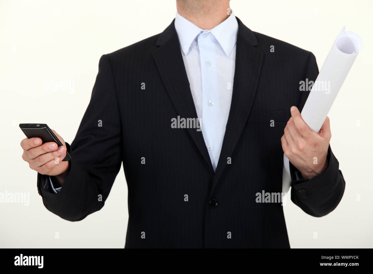 manager holding a paper Stock Photo - Alamy