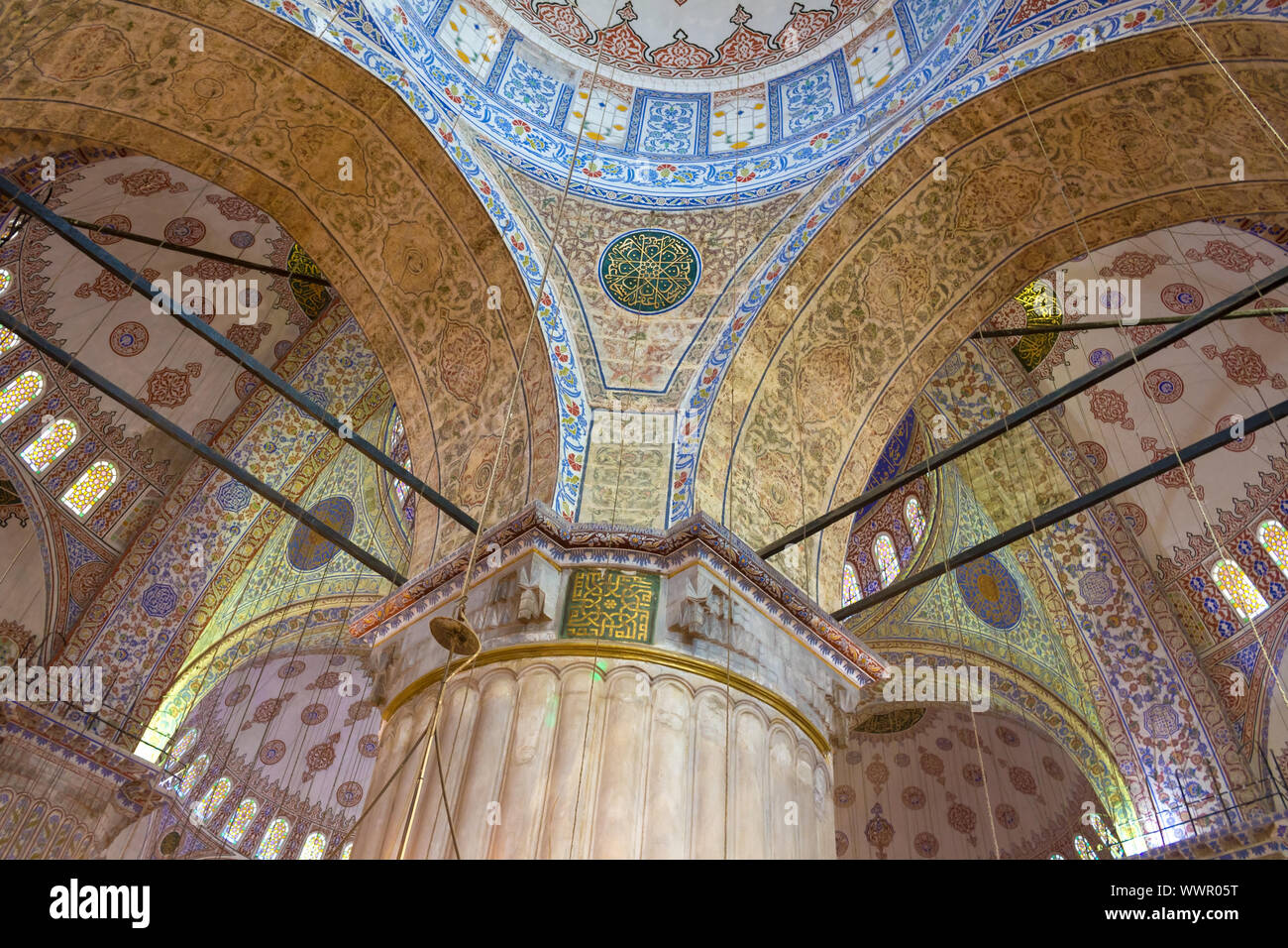 Blue Mosque interior details (Istanbul, Turket Stock Photo - Alamy