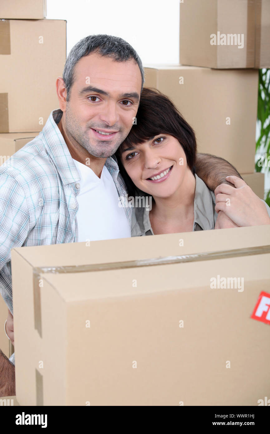 Pile of cartons hi-res stock photography and images - Alamy