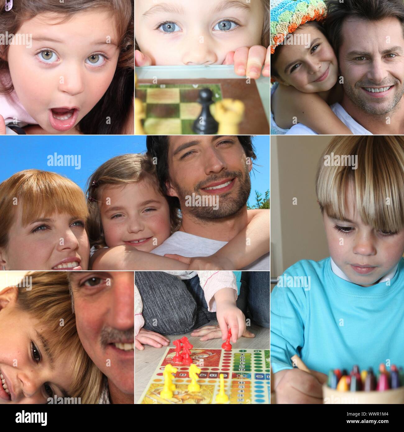 Children faces collage hi-res stock photography and images - Alamy