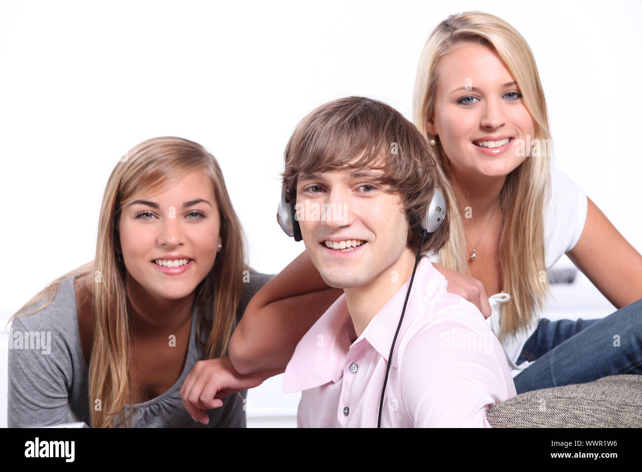 portraits of 3 friends Stock Photo - Alamy