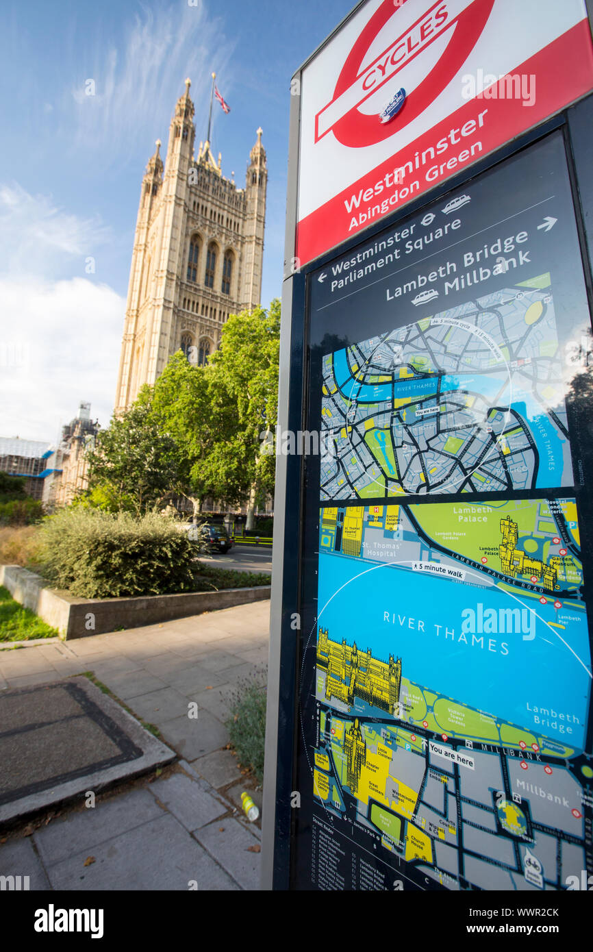 The Houses of Parliament, London, UK and a street map Stock Photo - Alamy