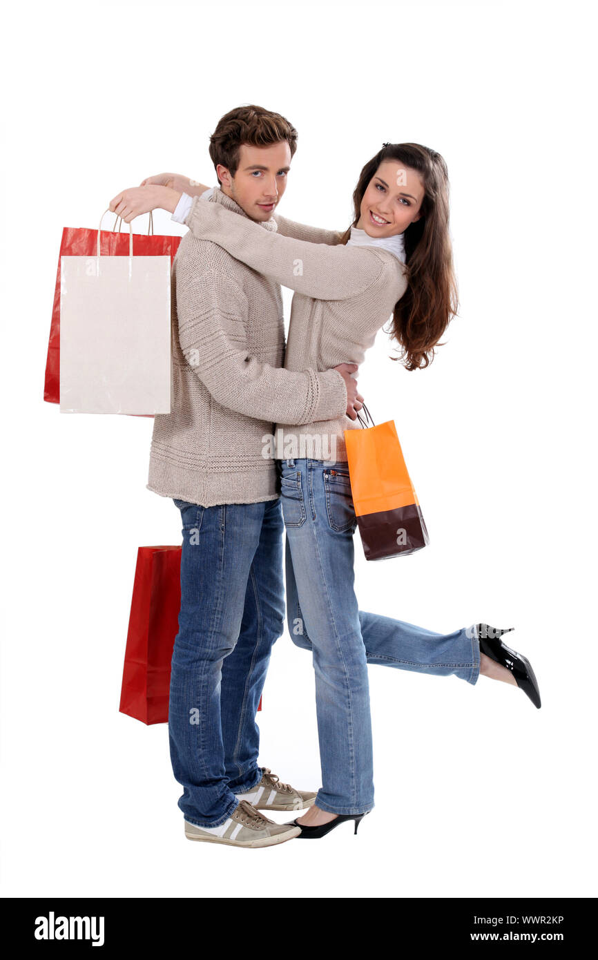 Excited hugging Cut Out Stock Images & Pictures - Alamy