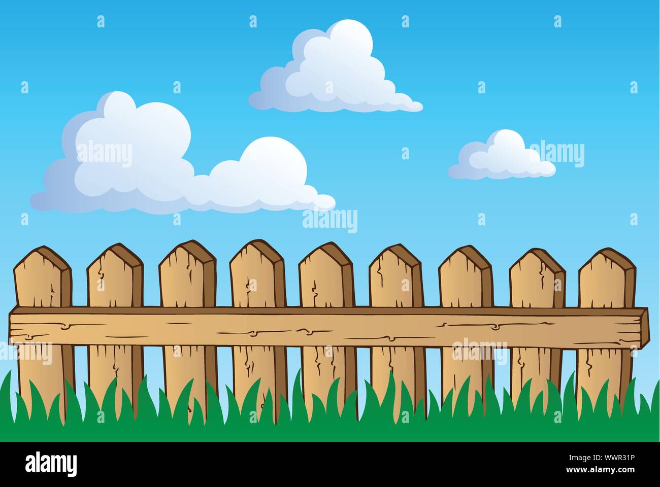 Fence theme image 1 Stock Vector Image & Art - Alamy