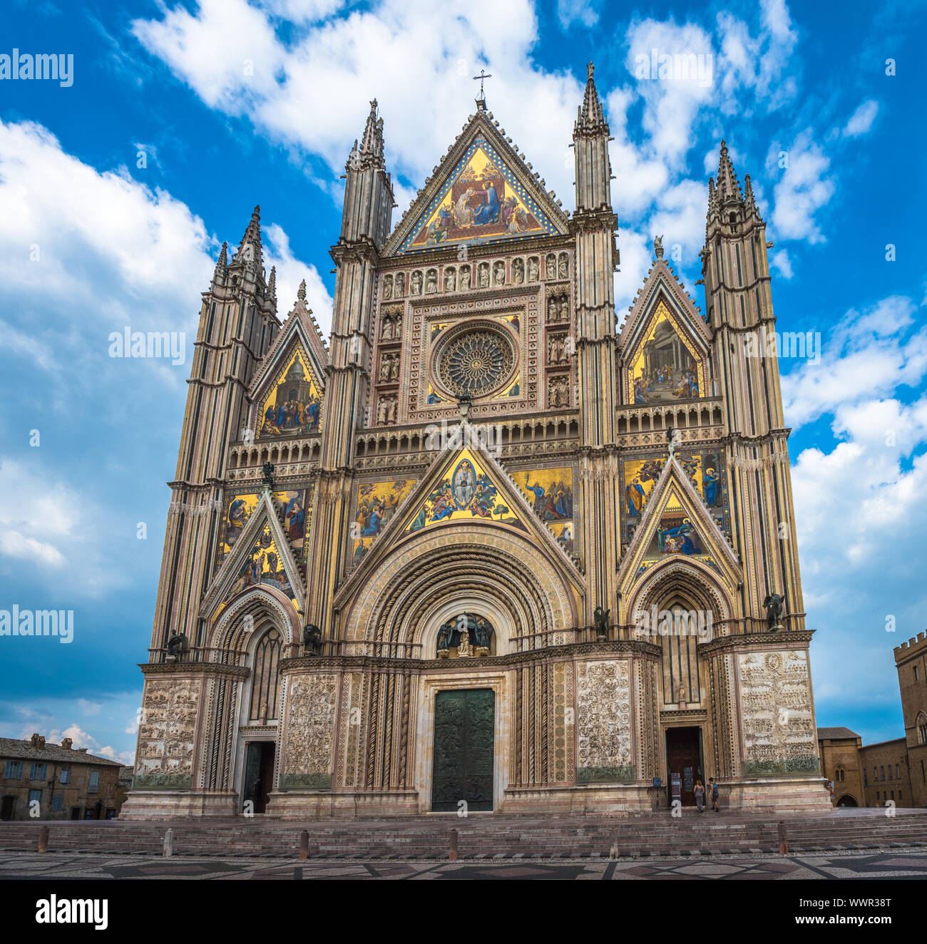 The Cathedral of Orvieto (Duomo di Orvieto), Umbria, Italy Stock Photo ...