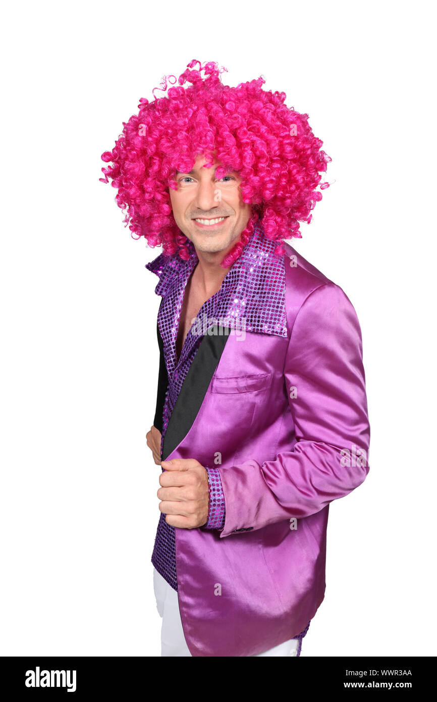 Character with pink wig Stock Photo - Alamy