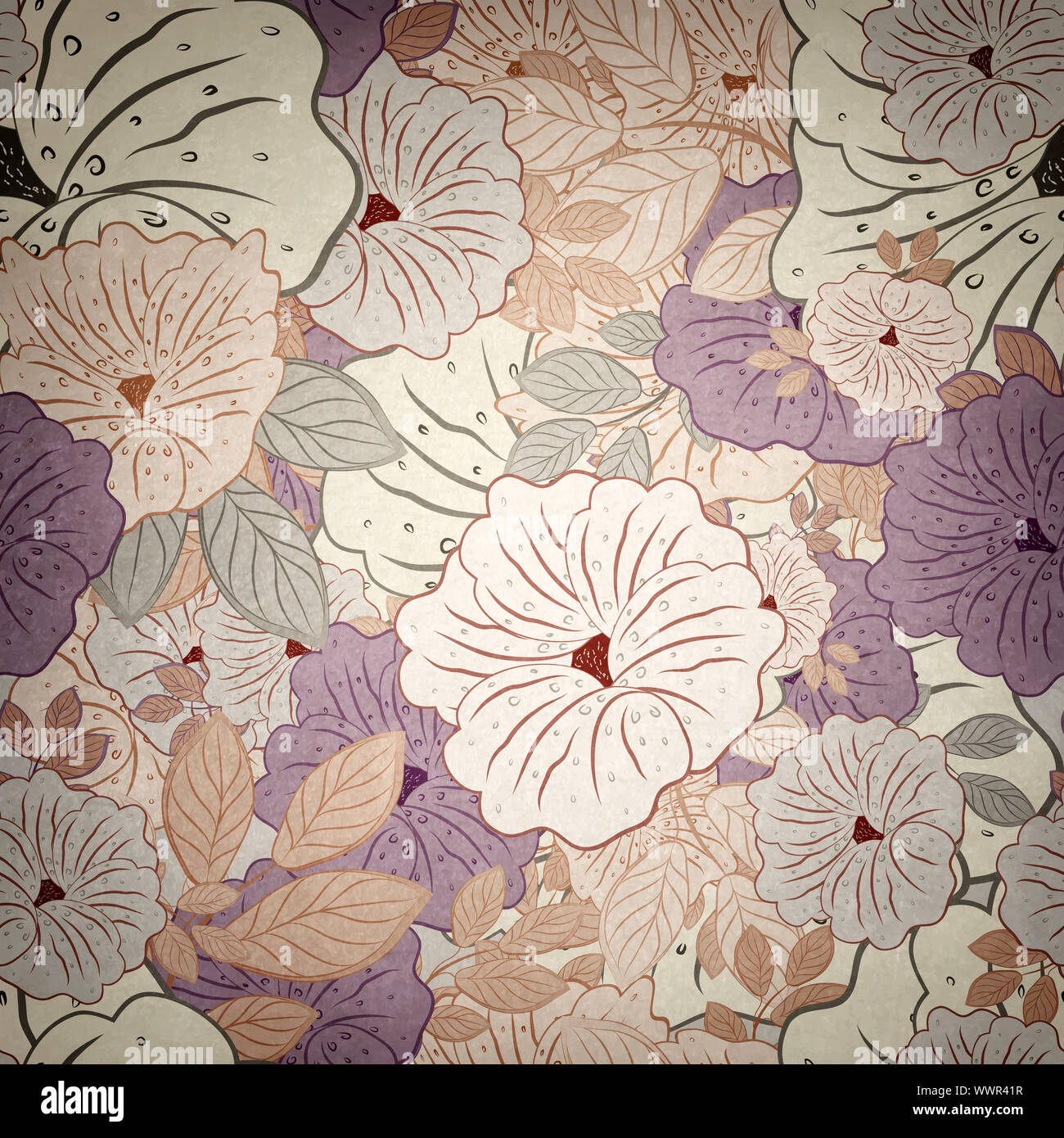 Floral seamless grunge pattern hi-res stock photography and images - Alamy