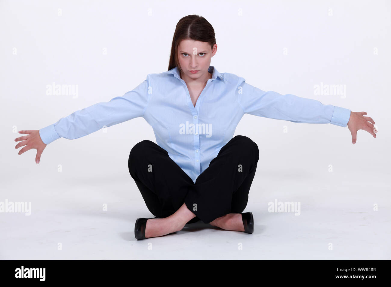 Woman possessed by the devil Stock Photo - Alamy