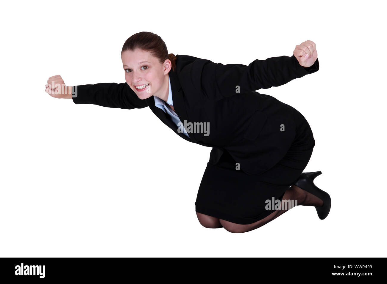 Ecstatic gesturing Cut Out Stock Images & Pictures - Alamy