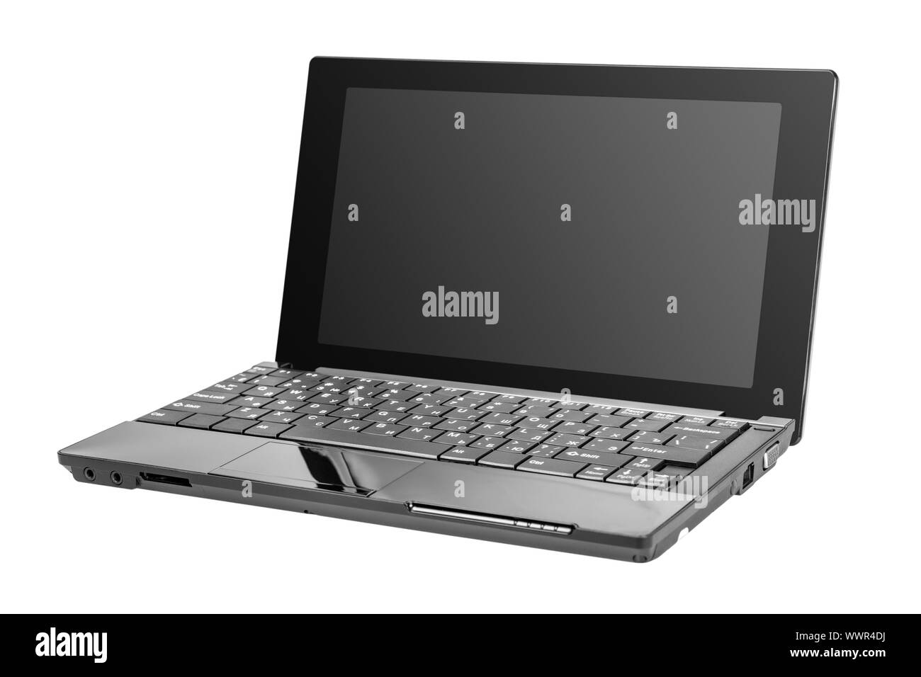 Electronic collection - Modern laptop isolated on white background ...