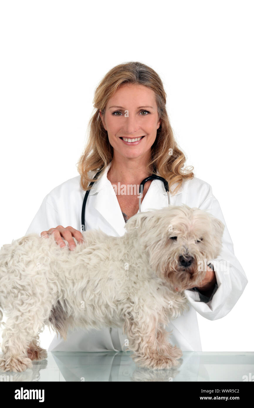 Woman vet posing smiling hi-res stock photography and images - Alamy