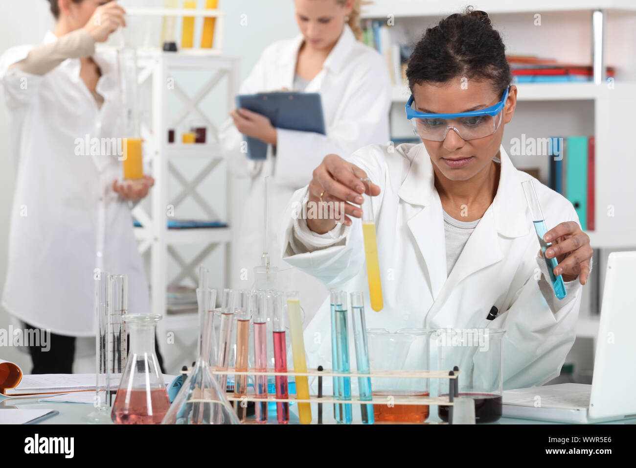 medical worker making tests in a laboratory Stock Photo - Alamy