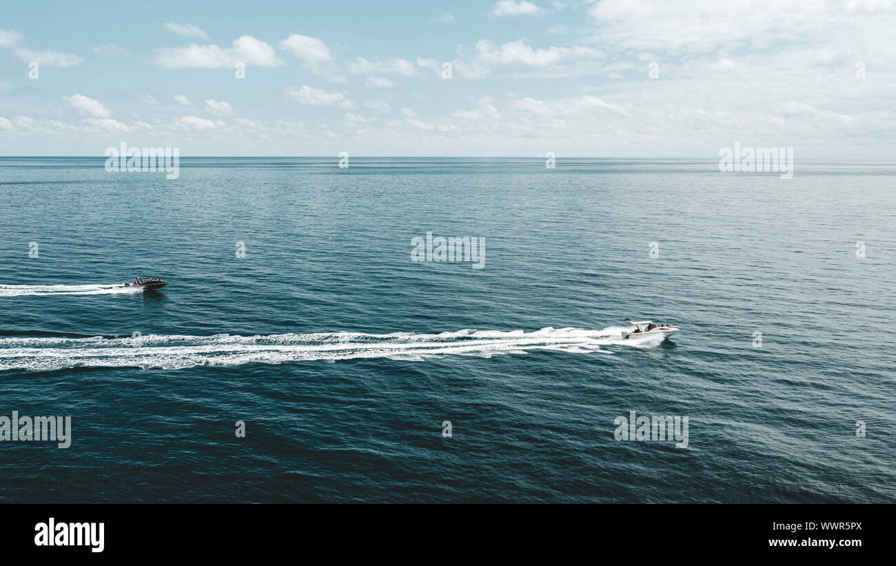 Two boats in the sea Stock Photo - Alamy