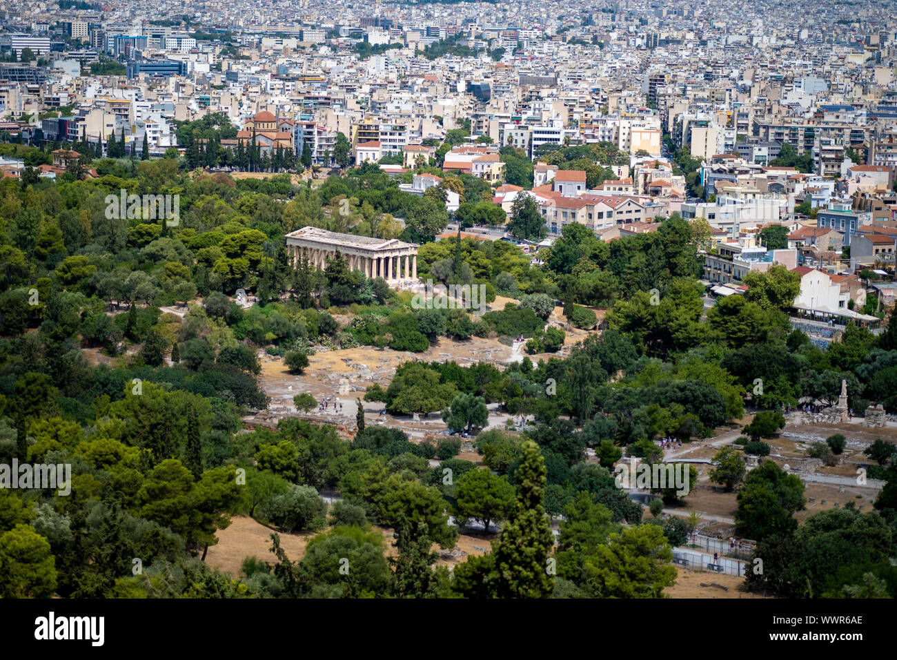 athens roman forum, temple of Hephaestus Stock Photo - Alamy