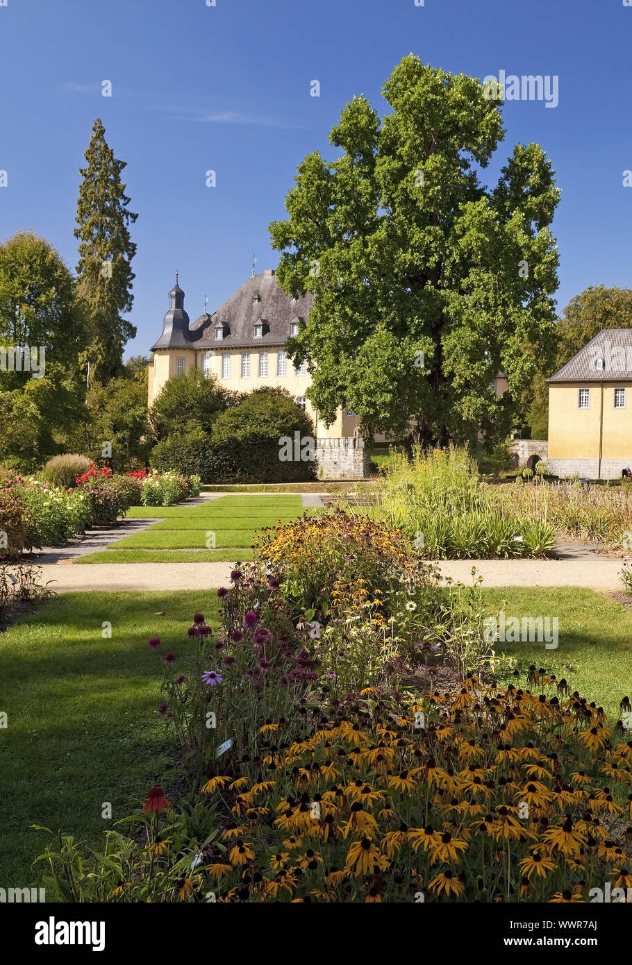 park of castle Dyck, Juechen, Lower Rhine, North Rhine-Westphalia ...