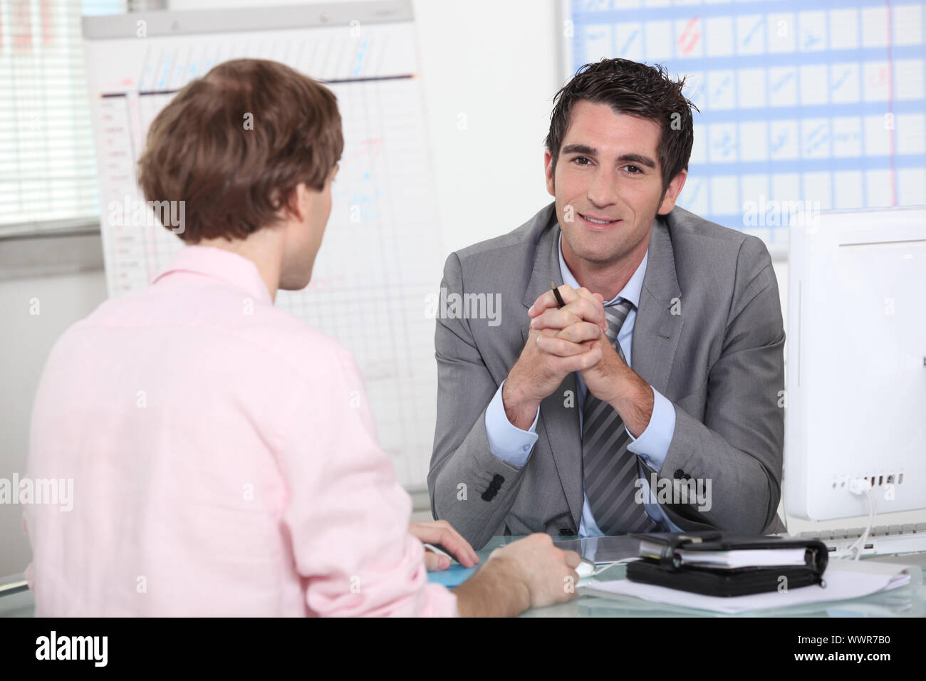 man in job interview Stock Photo - Alamy