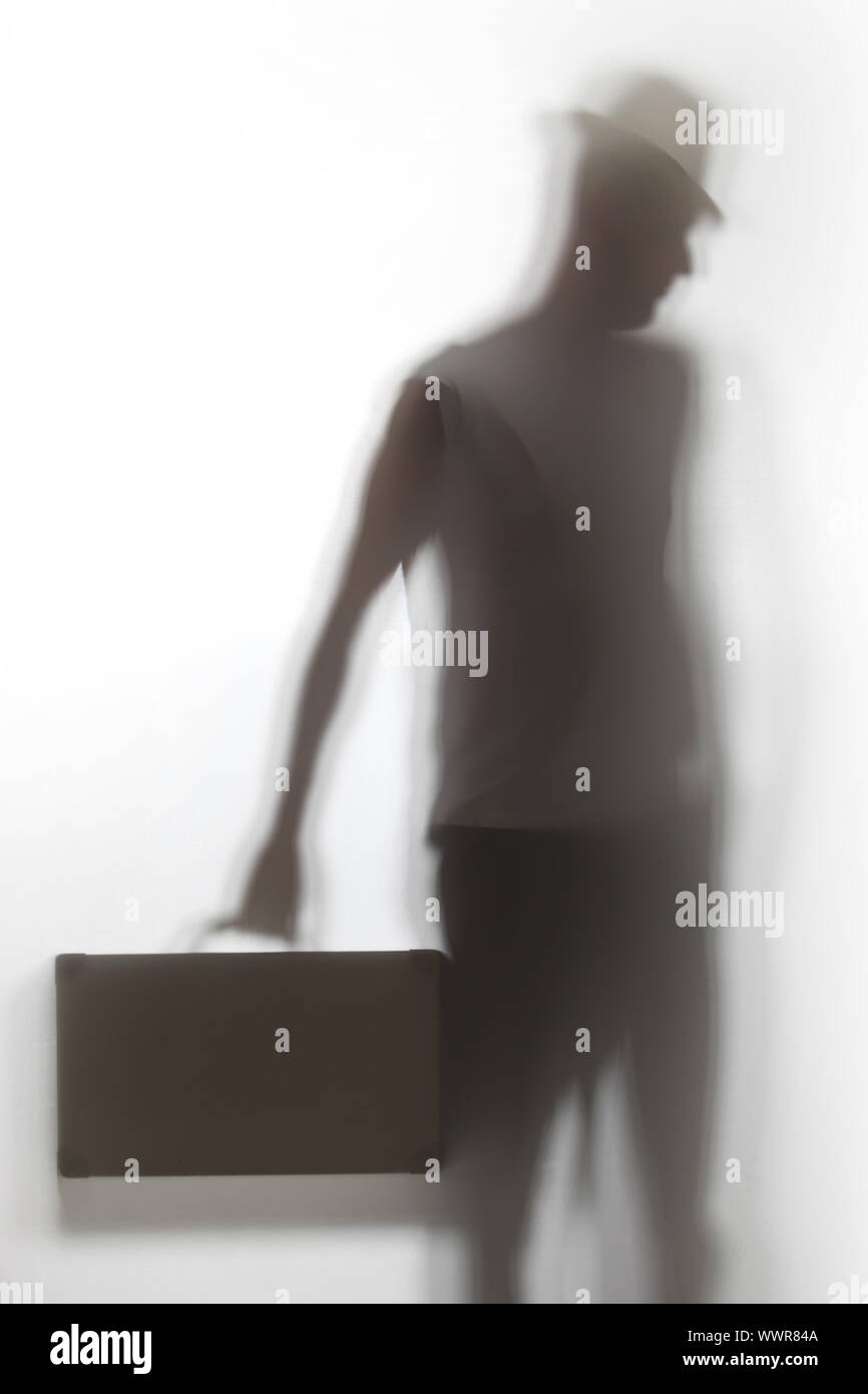 A shadow of a man holding a briefcase Stock Photo - Alamy