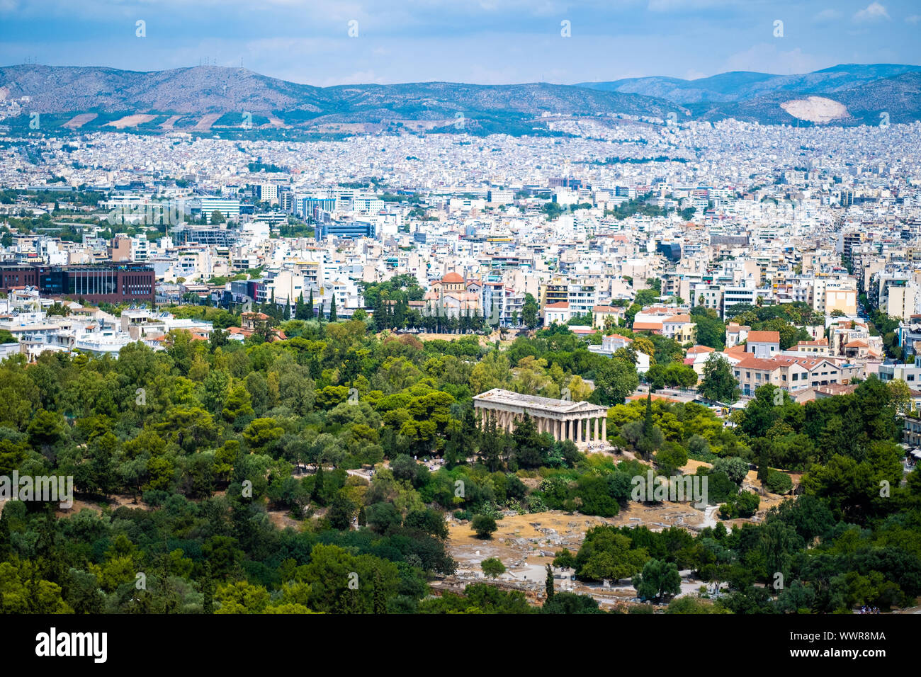 athens roman forum, temple of Hephaestus Stock Photo - Alamy