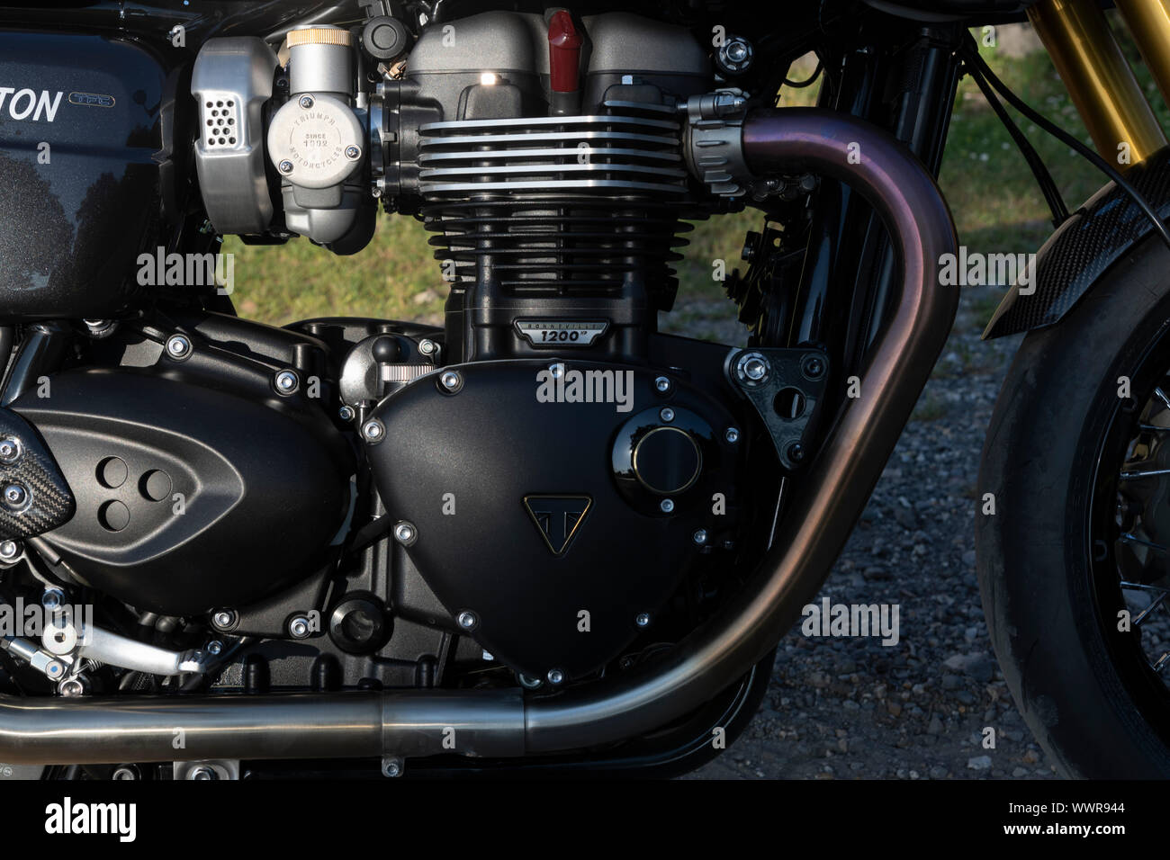 2019 Triumph Thruxton TFC 1200cc Stock Photo - Alamy