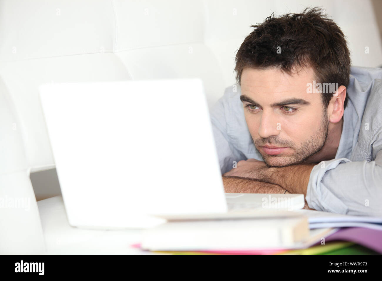 Overstrained young office computer hi-res stock photography and images ...