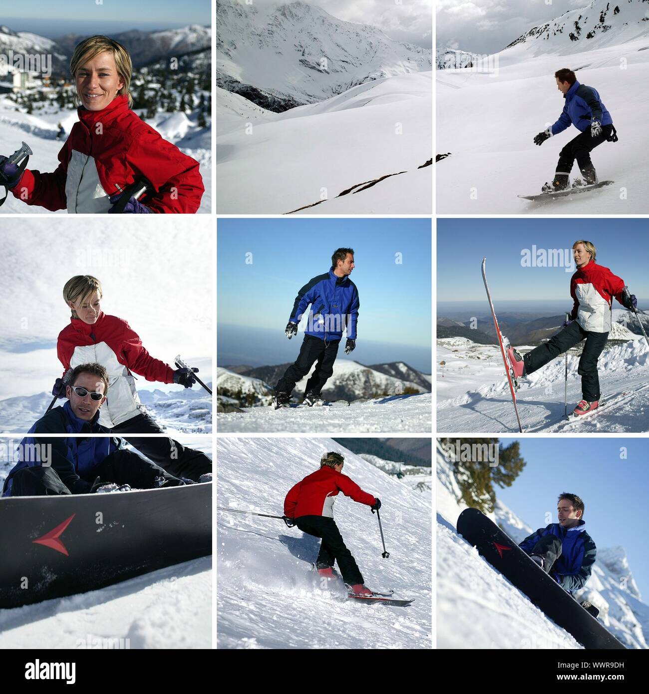 Winter sports collage hi-res stock photography and images - Alamy