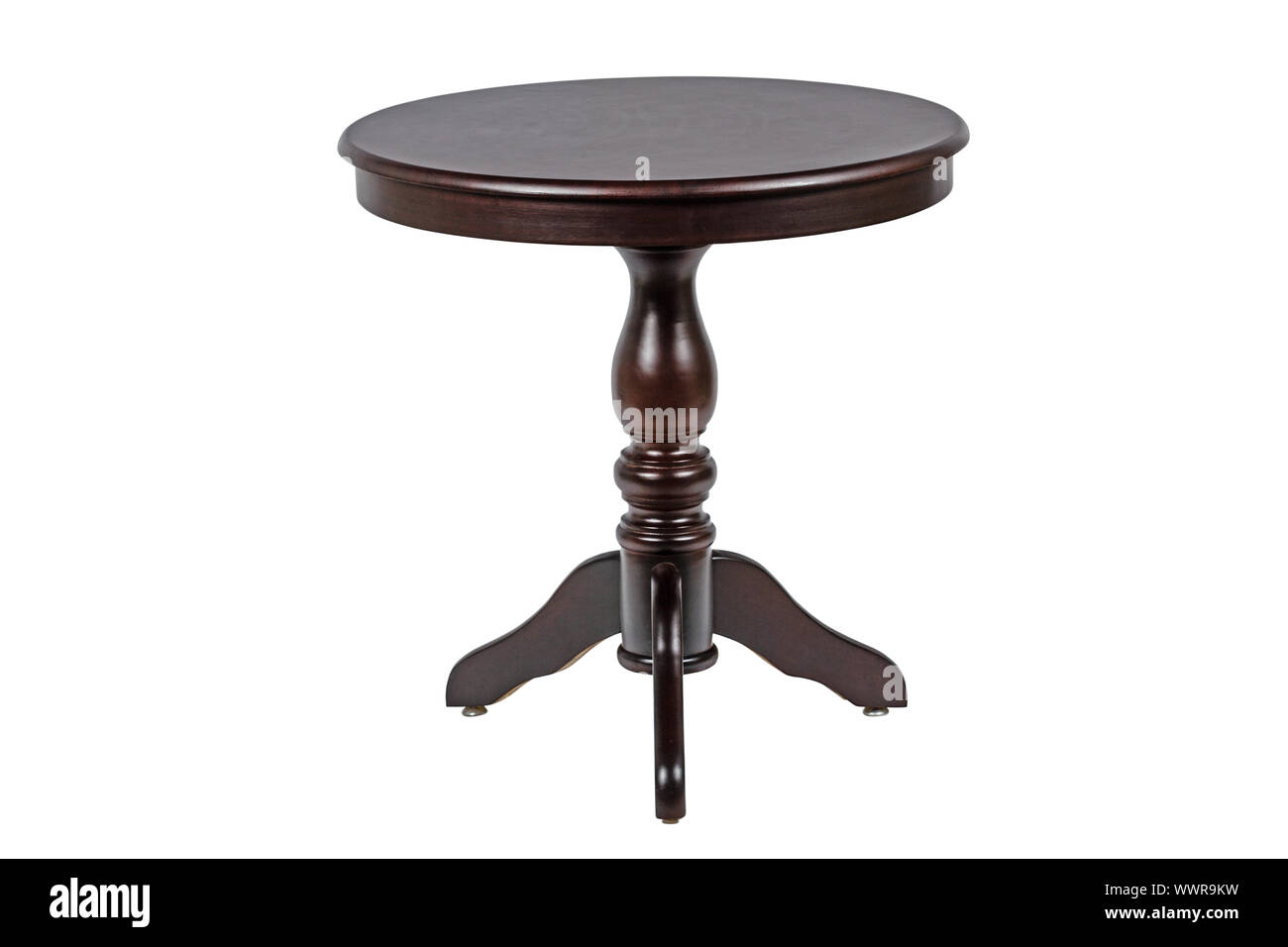 Round table, isolated on white background, with clipping path Stock ...