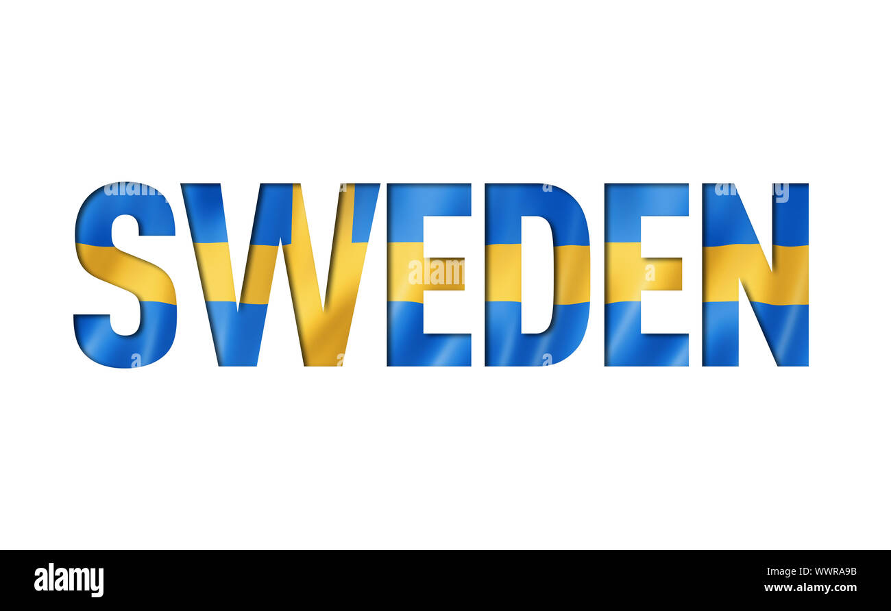 swedish flag text font. sweden symbol background Stock Photo - Alamy