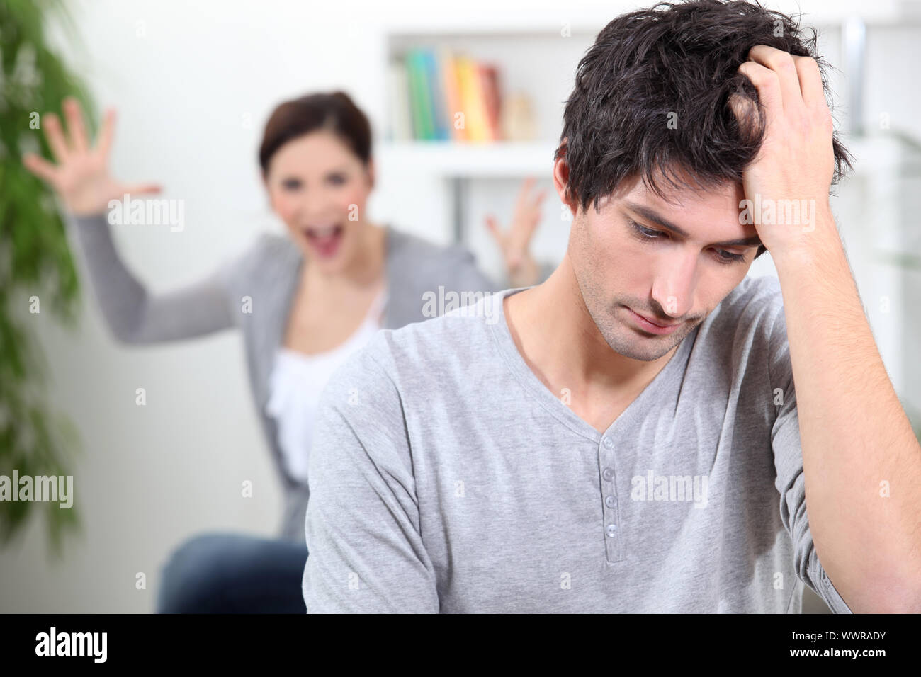 couple having a quarrel Stock Photo - Alamy