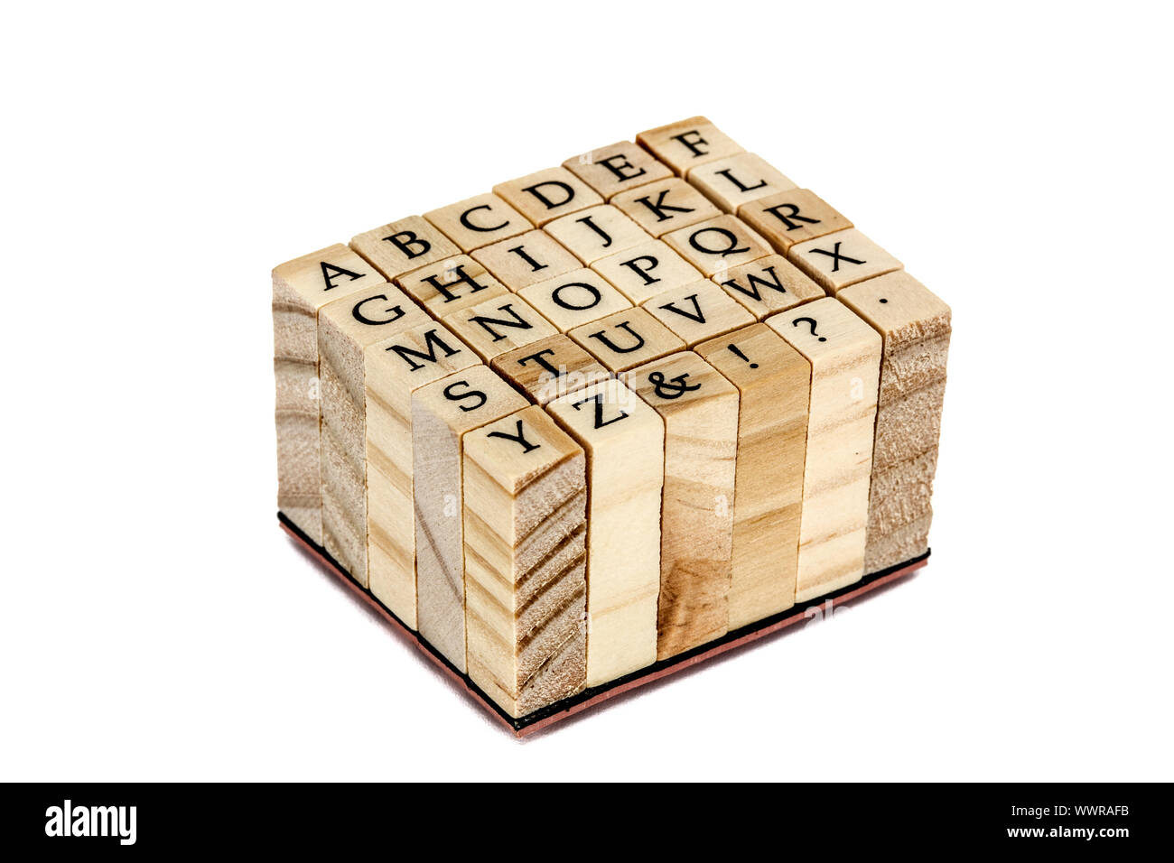 Set of stamps for imprint characters, isolated on white background ...