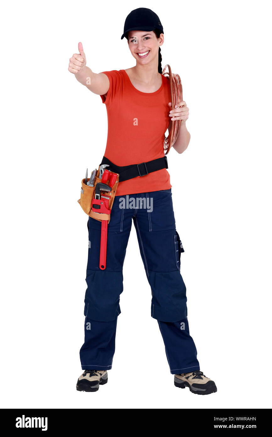 Female hand making thumb Cut Out Stock Images & Pictures - Alamy