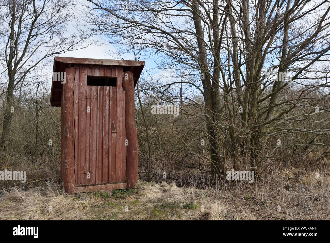 Toilet outside outdoor outhouse hi-res stock photography and images - Alamy