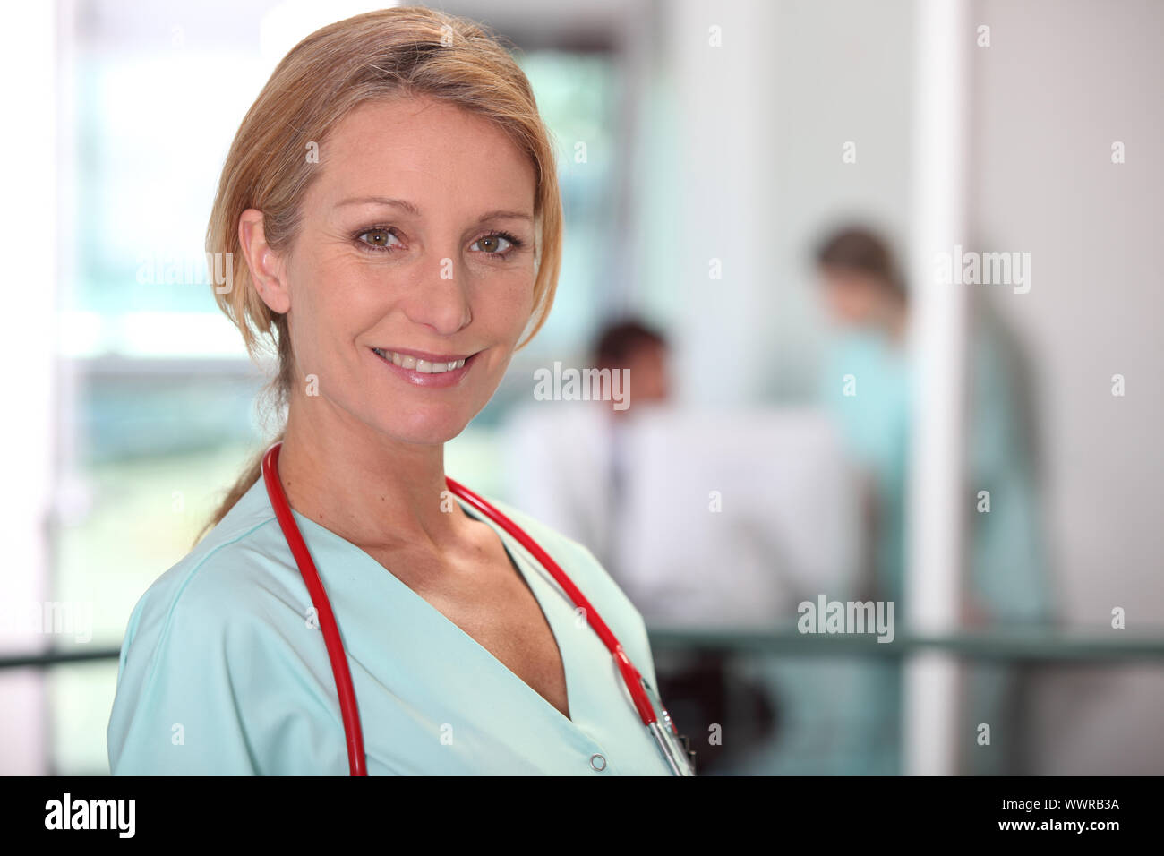 Female medic in a hospital Stock Photo - Alamy