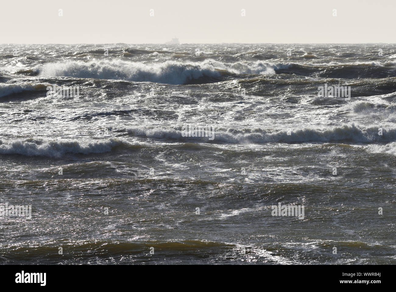 Destructive Waves On Coast