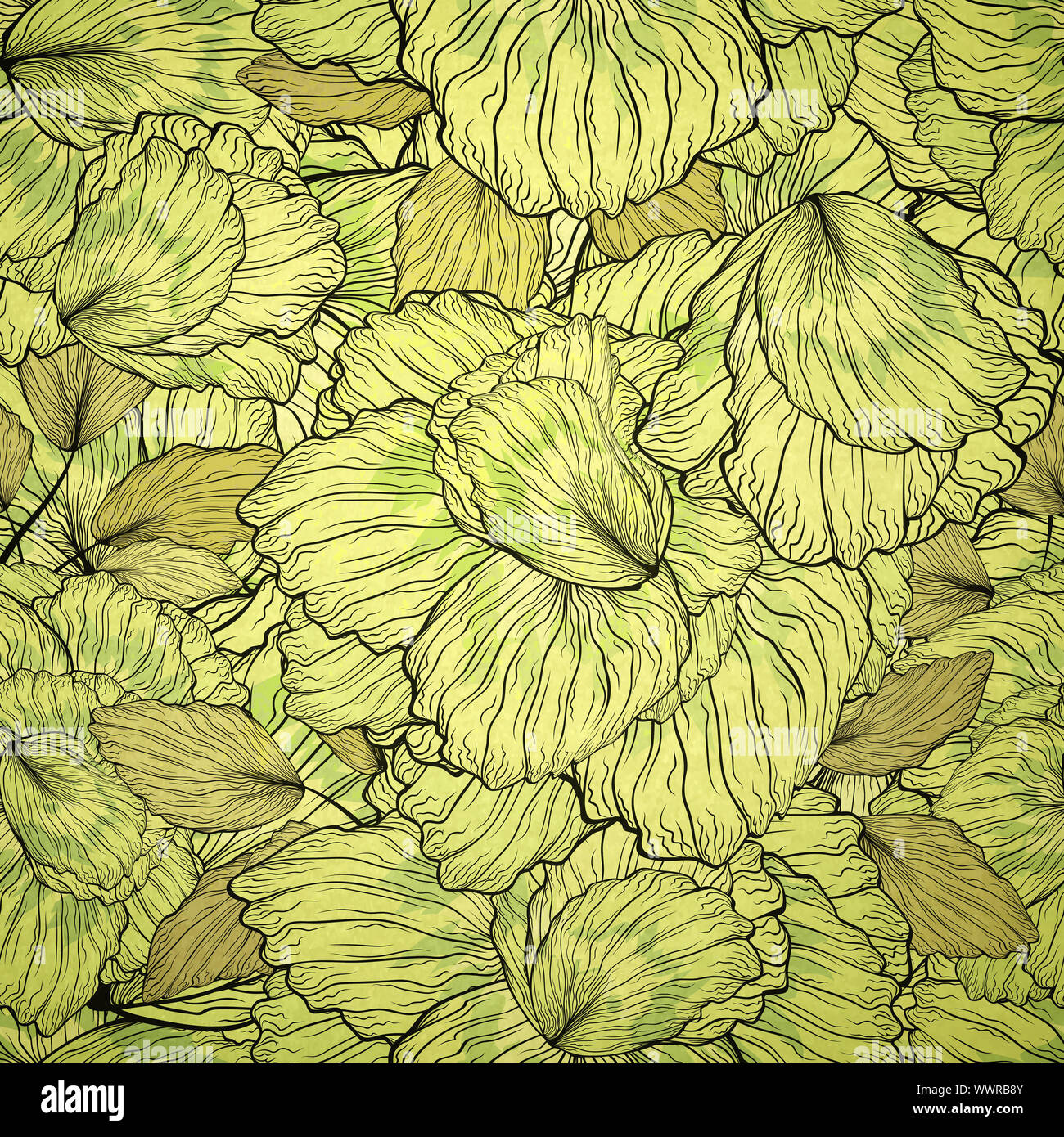 Seamless Floral Ornament Pattern Stock Photo - Alamy