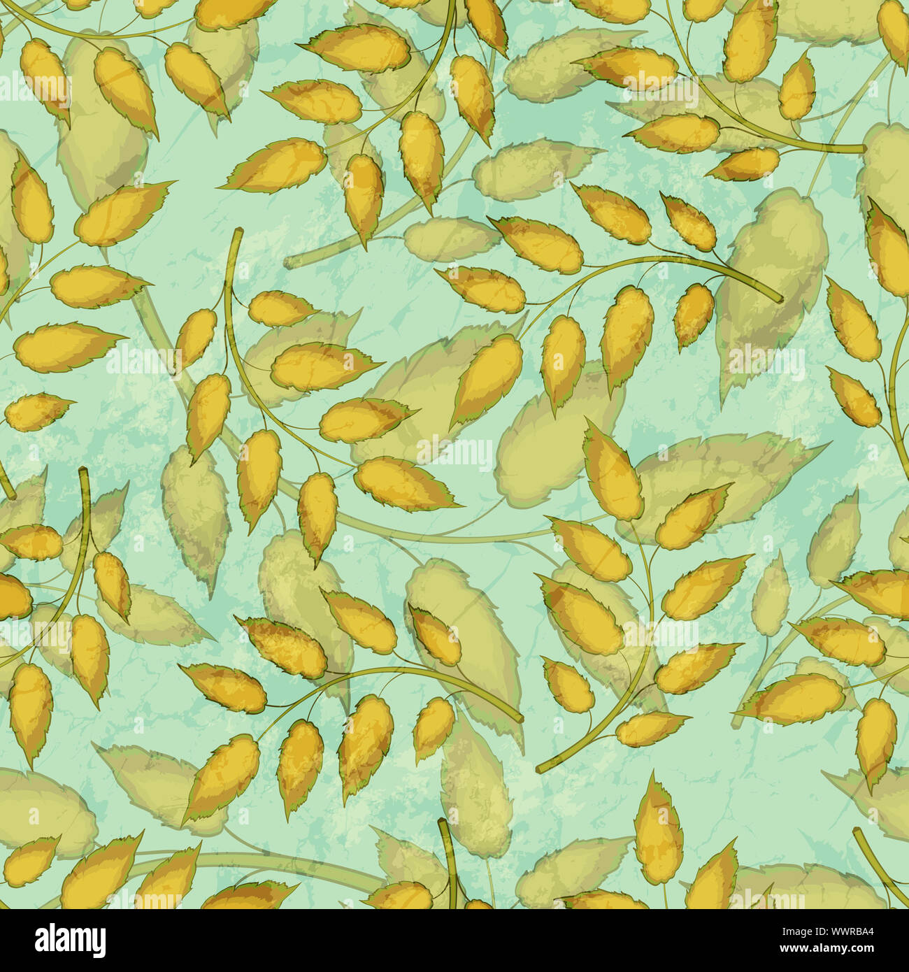 Pattern With Leaves Stock Photo - Alamy