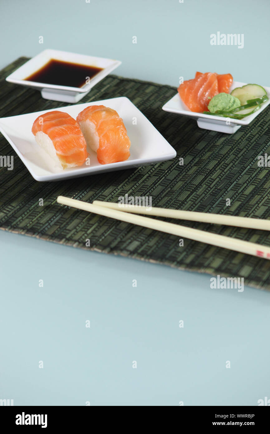 Stylish sushi presentation Stock Photo - Alamy