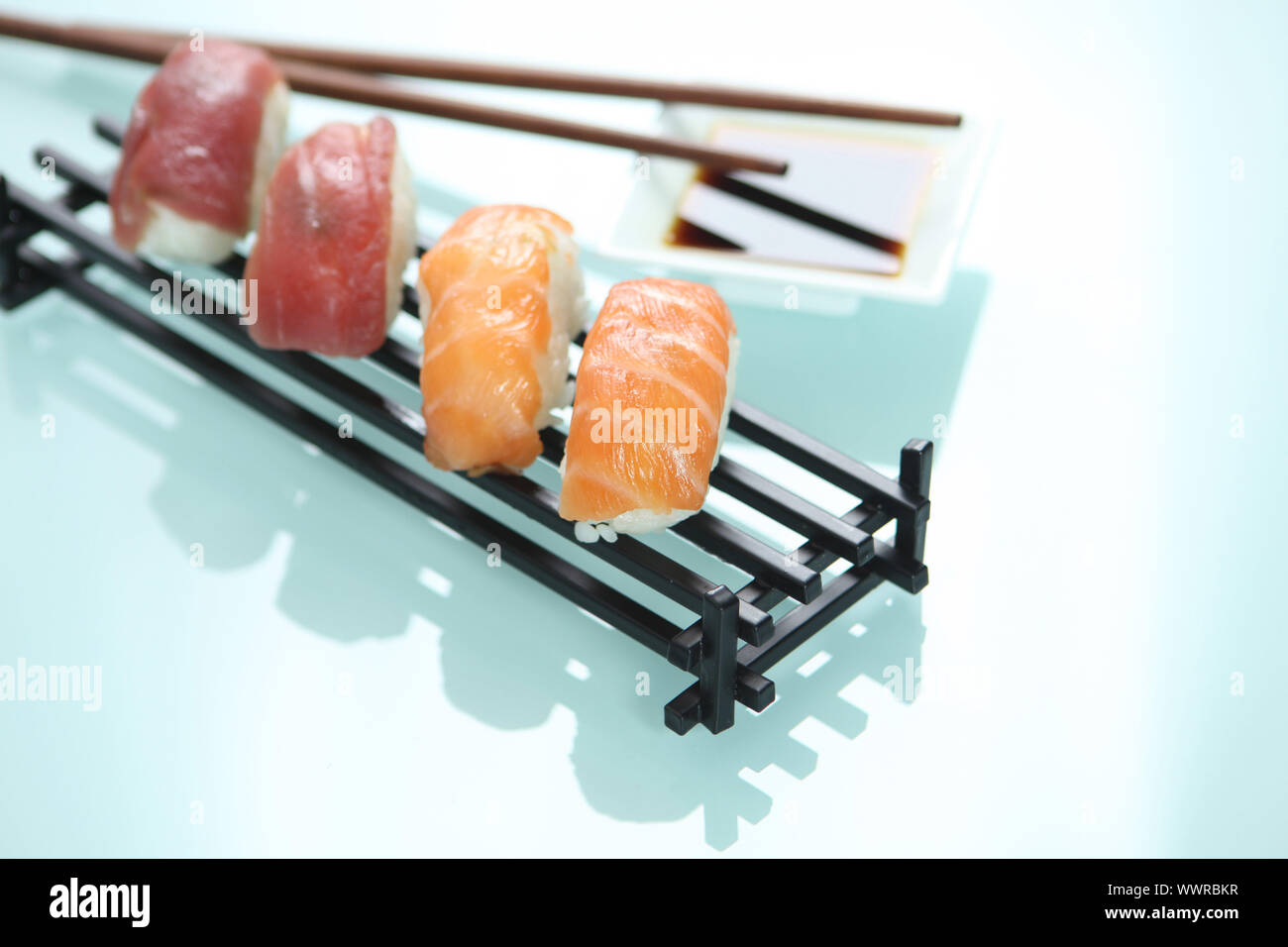 Four piece maki Stock Photo - Alamy