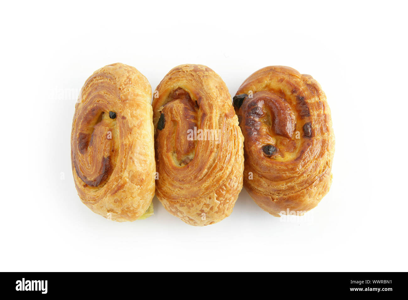 Three Danish pastries Stock Photo - Alamy