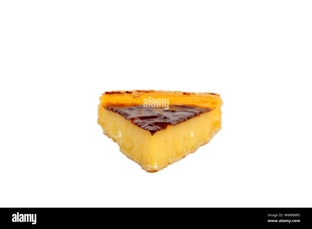 Slice of flan Stock Photo - Alamy