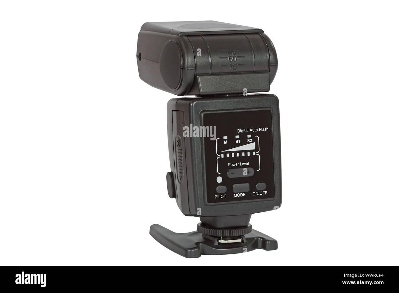 Digital auto flash, isolated on white background, with clipping path ...