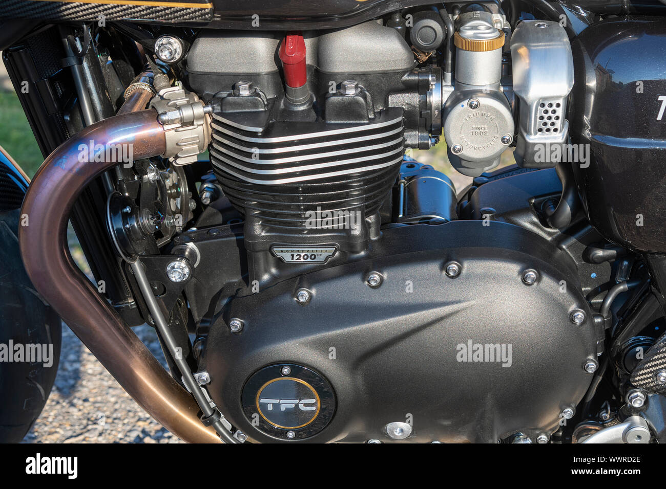 2019 Triumph Thruxton TFC 1200cc Stock Photo - Alamy