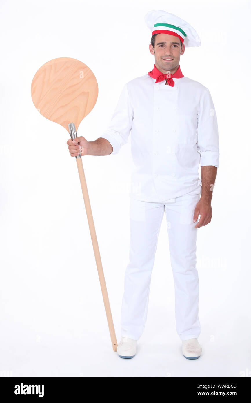 Authentic pizza chef Stock Photo - Alamy