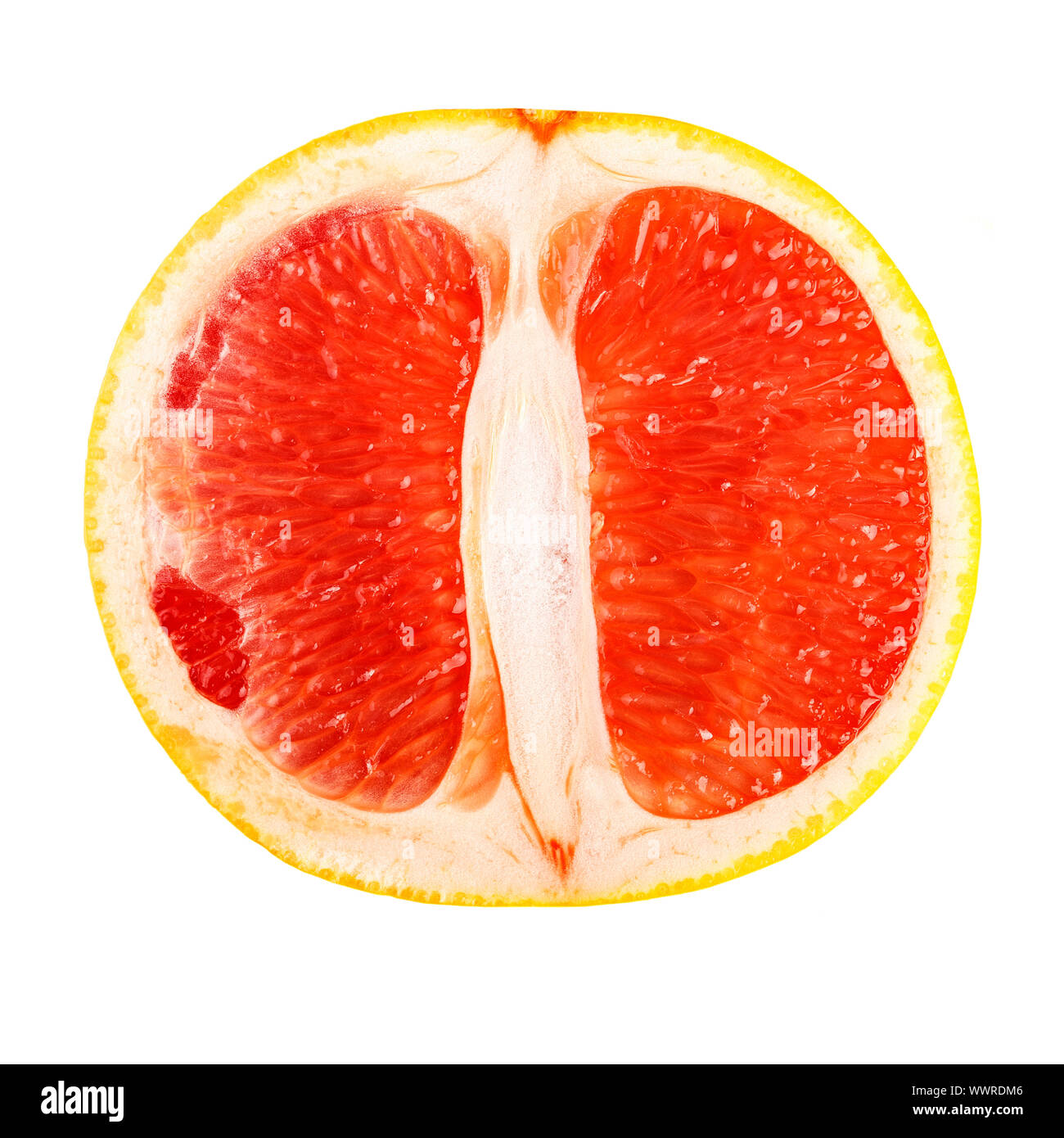 half grapefruit on a white background. isolated. file contains clipping ...
