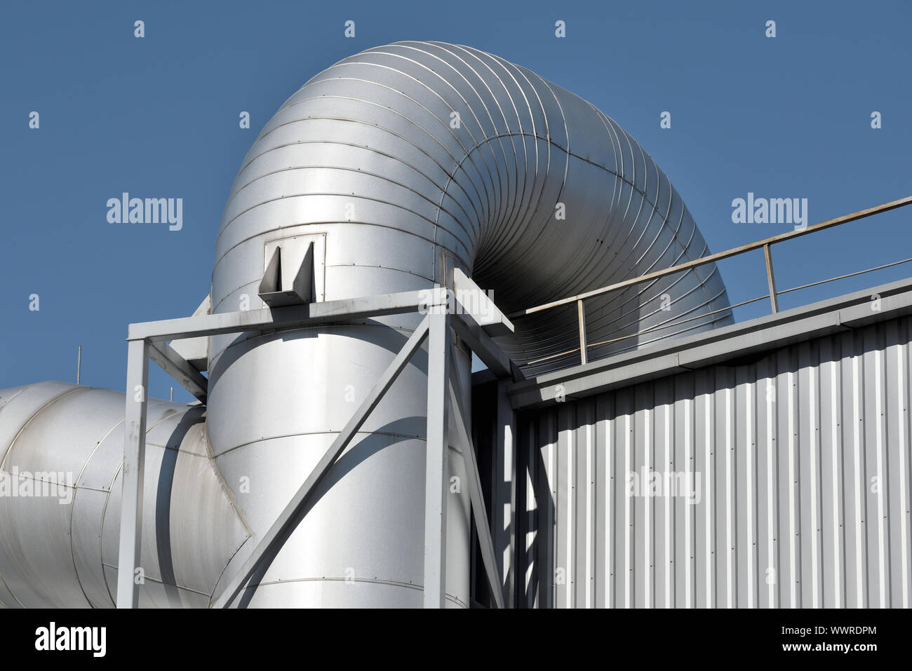 Metal constructions of a modern industrial power plant Stock Photo - Alamy