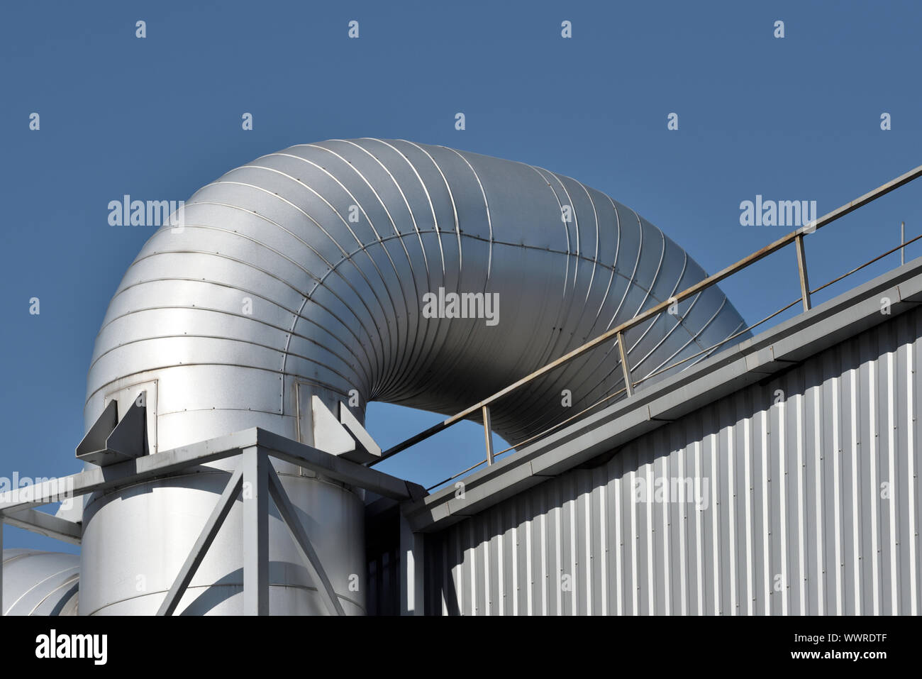 Metal constructions of a modern industrial power plant Stock Photo - Alamy